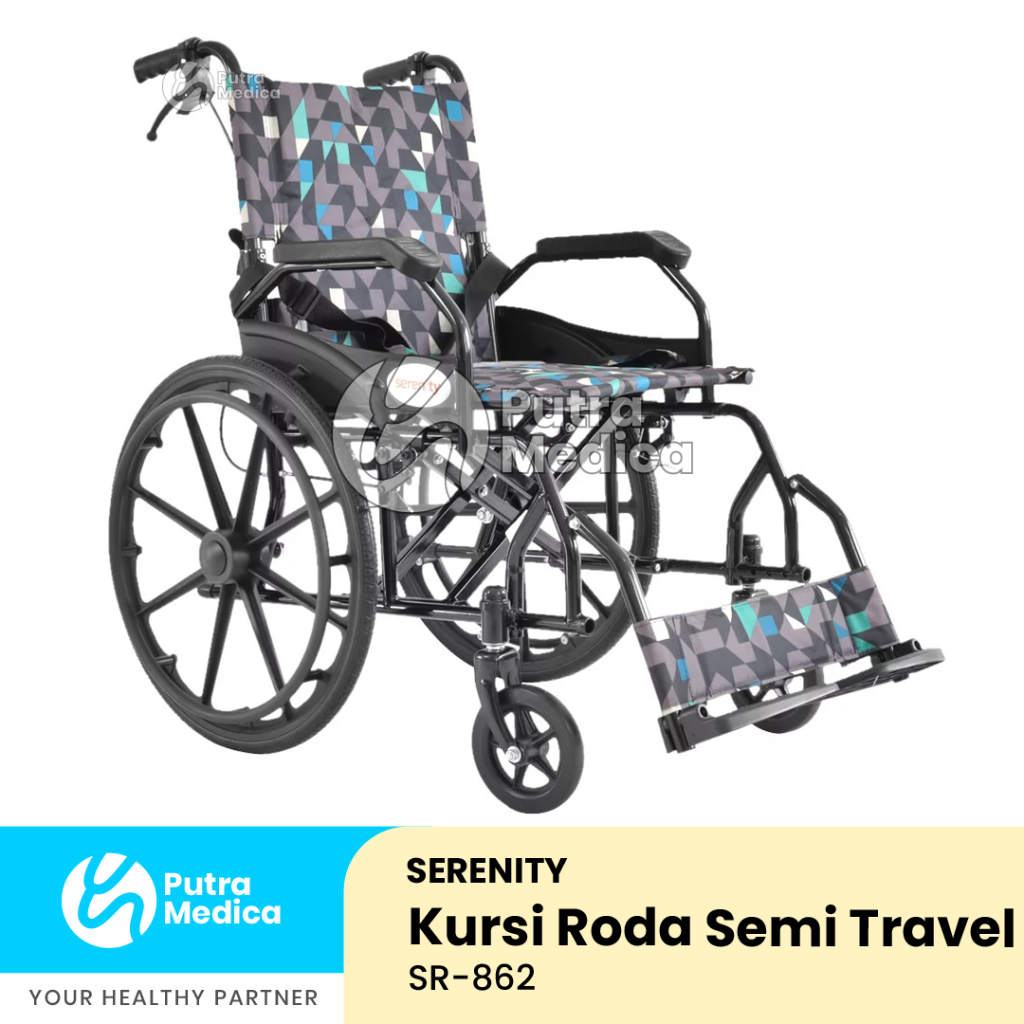 Jual Serenity Kursi Roda Semi Travel Lipat SR-862 [Random] / Steel ...
