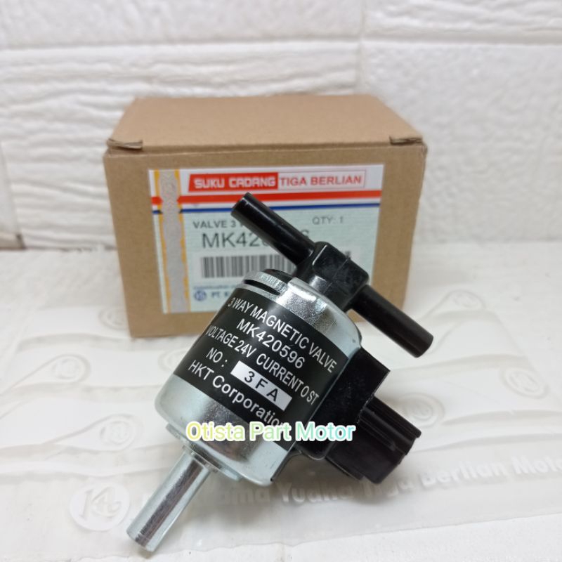 Jual 3 WAY MAGNETIC VALVE BRAKE SOLENOID 24V MITSUBISHI CANTER PS125 PS ...