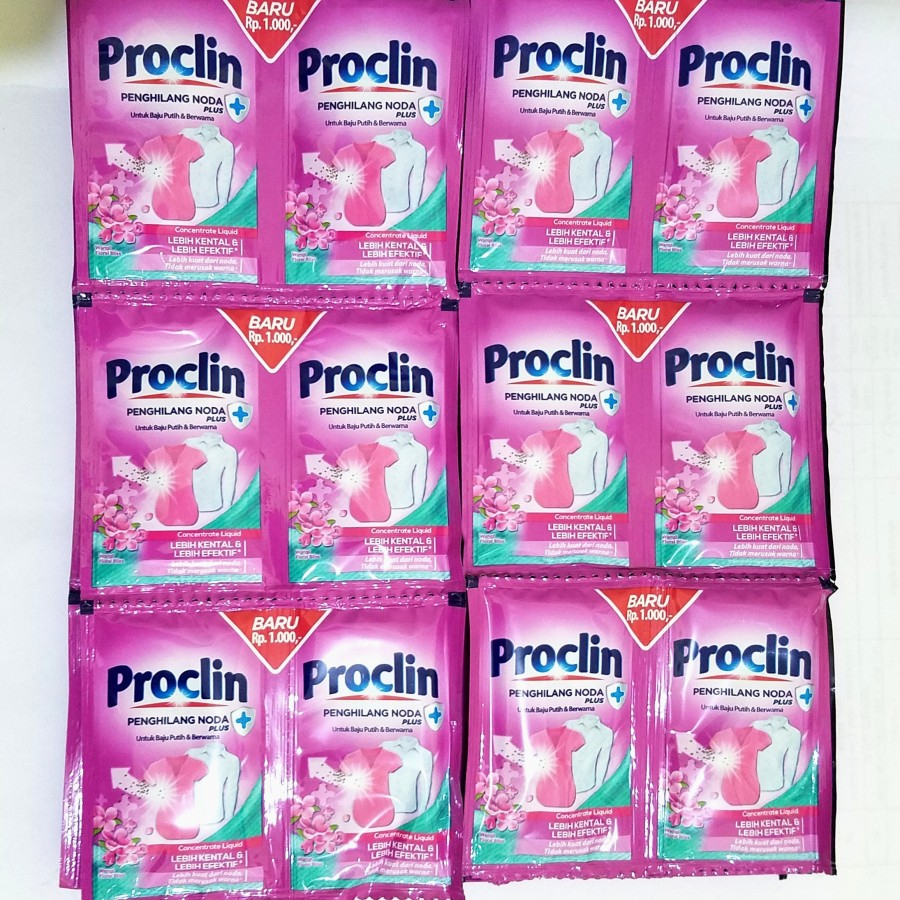 Jual Proclin Sachet Warna 25ml - Penghilang Noda Pakaian Berwarna ...