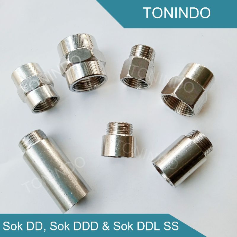 Jual Sok Drat Luar Dalam Nepel Sambungan Pipa Stainless | Shopee Indonesia