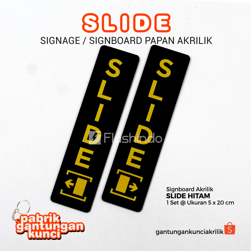 Jual 1 Set Geser | Slide Sign board Papan Akrilik | Acrylic Pintu ...