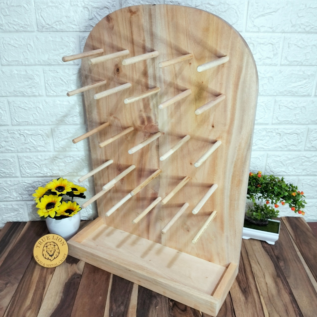 Jual DISPLAY ASESORIS KAYU 25 DOWEL MULTI / STAND DISPLAY AKSESORIS ...