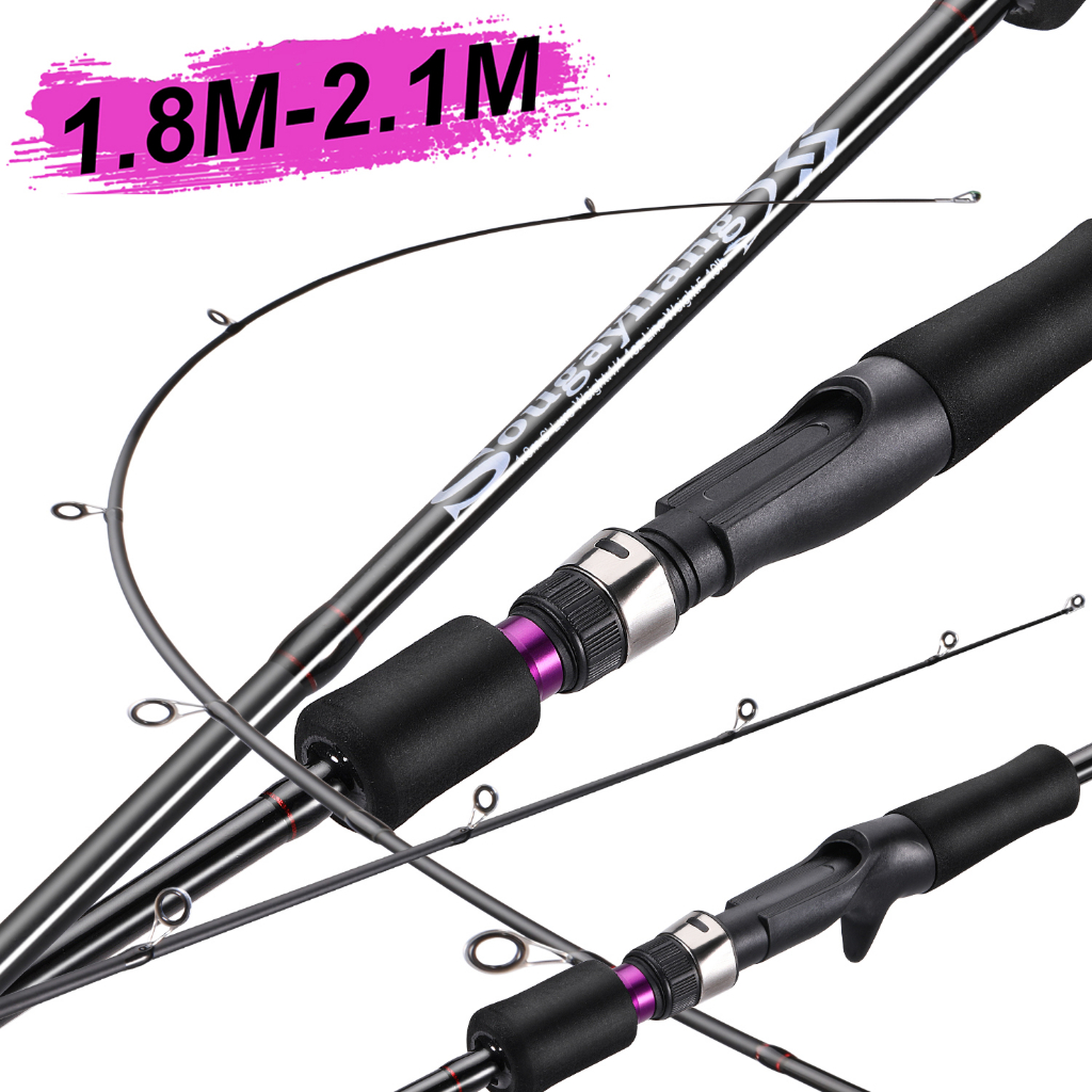 Jual Sougayilang Joran Pancing Spinning Joran Casting EVA Pegangan Karbon 1.8M 2.1M 2 Bagian ...