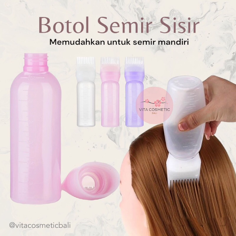 Jual Botol Semir Sisir Unung Pewarna Rambut Bahan Plastik Ukuran 6oz ...