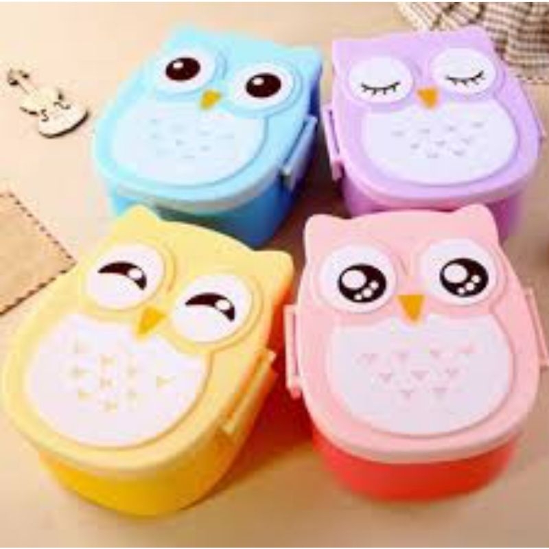 Jual OWL BOX / TEMPAT BEKAL ANAK / LUNCH BOX BURUNG HANTU LUCU / KOTAK ...