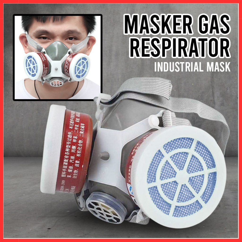 Jual Masker gas respirator anti virus industrial mask melindungi dari ...