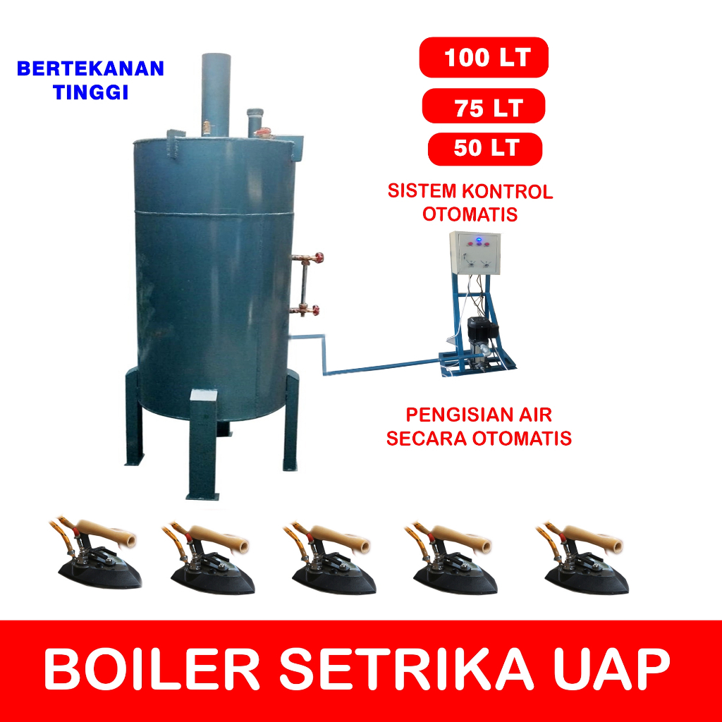 Jual Mesin Boiler Setrika Uap JUMBO 50 LITER, 75 LT DAN 100 LT | Shopee ...