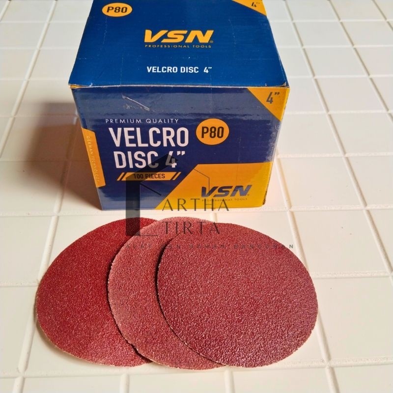 Jual Amplas Bulat Velcro 4 inch | Ampelas Bulat 4" grit 60 80 120 ...