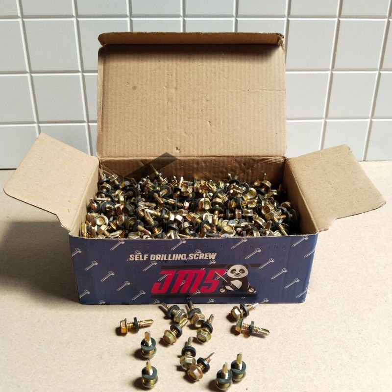Jual Baut Drilling 12x20 JMS Panda 1 pack 600 pcs | Baut Roofing ...