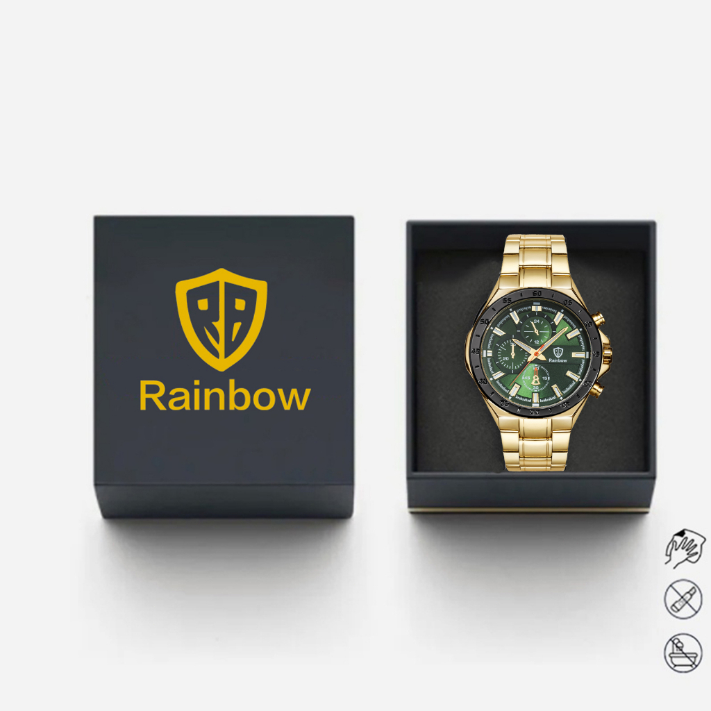 Jual Rainbow Jam Tangan Pria Tahan Air Jam Tangan Olahraga Stainless ...