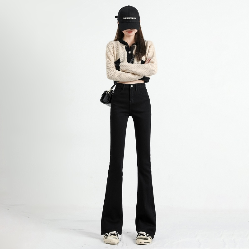 Jual Celana Jeans Cutbray Wanita Highwaist Stretch Kekinian Style Korean Bahan Stretch | Shopee ...