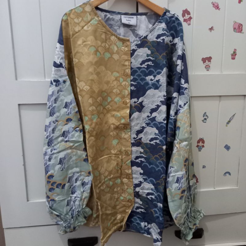 Jual kanagawa saruke cotton ink x kami idea preloved no nadjani nada ...