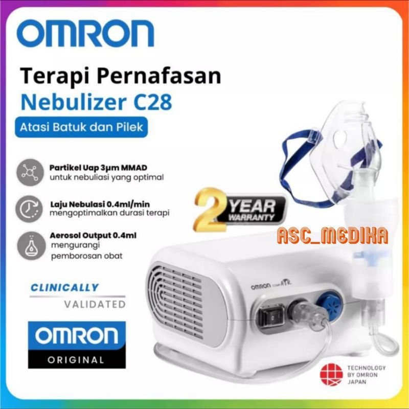 Jual OMRON - Nebulizer Compressor NE C28 / Alat Terapi Uap Pernafasan Sesak Dan Batuk | Shopee ...
