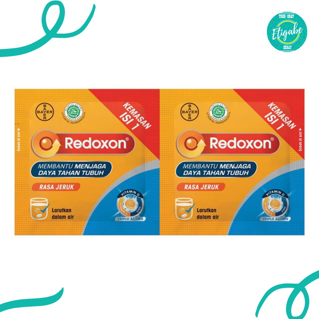 Jual Redoxon Rasa Jeruk | 1 Strip @2 Tablet | Shopee Indonesia