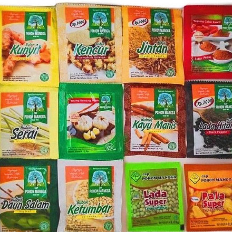 Jual Bumbu Masak Rempah Cap Pohon Mangga (Bawang Putih, Cabe,Jahe, dll ...