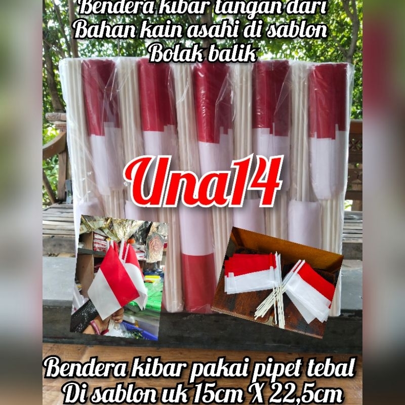 Jual bendera kibar merah putih bahan asahi disablon uk. 15 x 22,5 cm ...