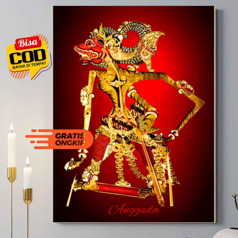 Jual Poster Wayang Kulit Anggada Untuk Hiasan Dinding Atau Wall Dekor ...