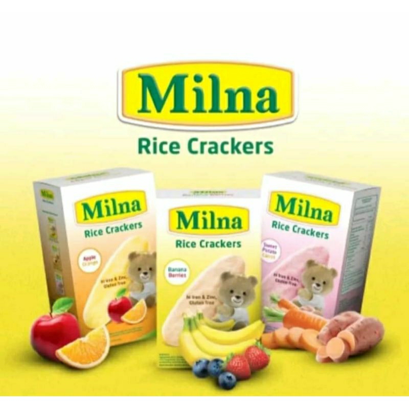 Jual Milna Rice Crackers Apple Orange Banana Berries Sweet Potato ...