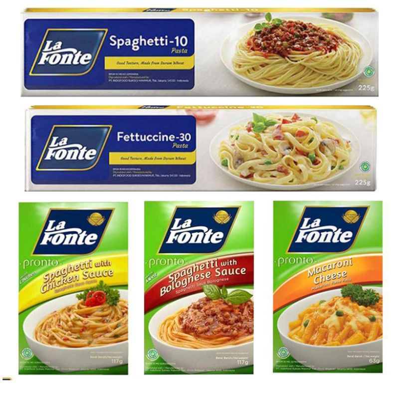 Jual La Fonte Spaghetti pasta instan italia makaroni cheese bolognese ...