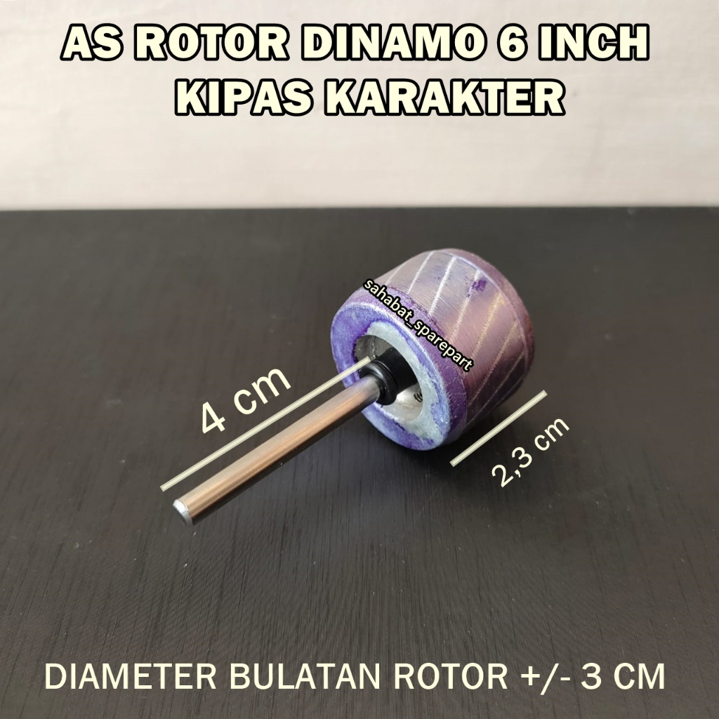 Jual ANGKER / AS ROTOR DINAMO DESK FAN KIPAS 6 INCH | Shopee Indonesia