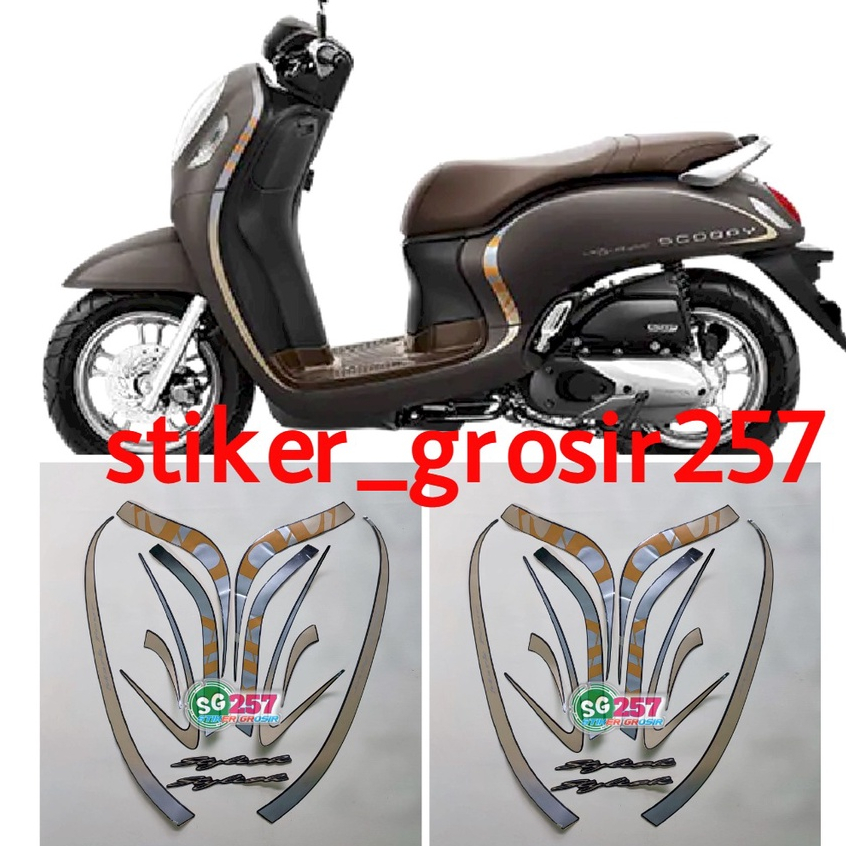 Jual STIKER STRIPING LIST BODY MOTOR HONDA SCOOPY FI STYLISH 2020 2021 ...
