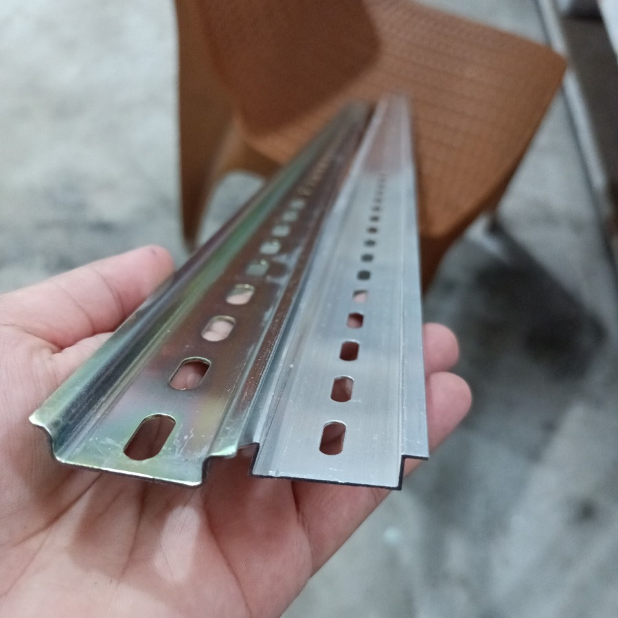 Jual ril box panel reel box panel DIN rail besi alumunium rel MCB ...