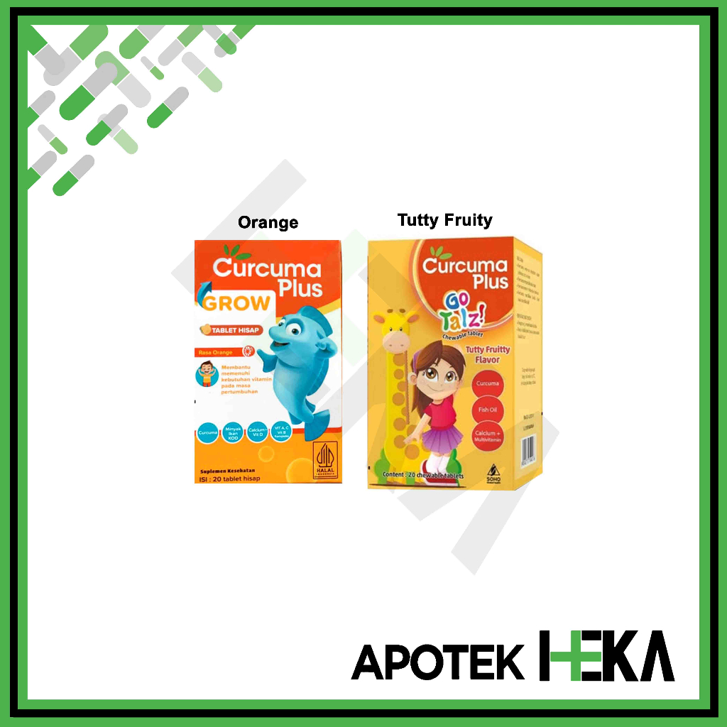 Jual Curcuma Pluz Go Talz / Plus Grow Tablet Hisap isi 20 Tablet ...