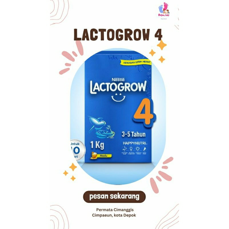 Jual NESTLE LACTOGROW 4 / SUSU PERTUMBUHAN RASA MADU/VANILA 1 KG ...