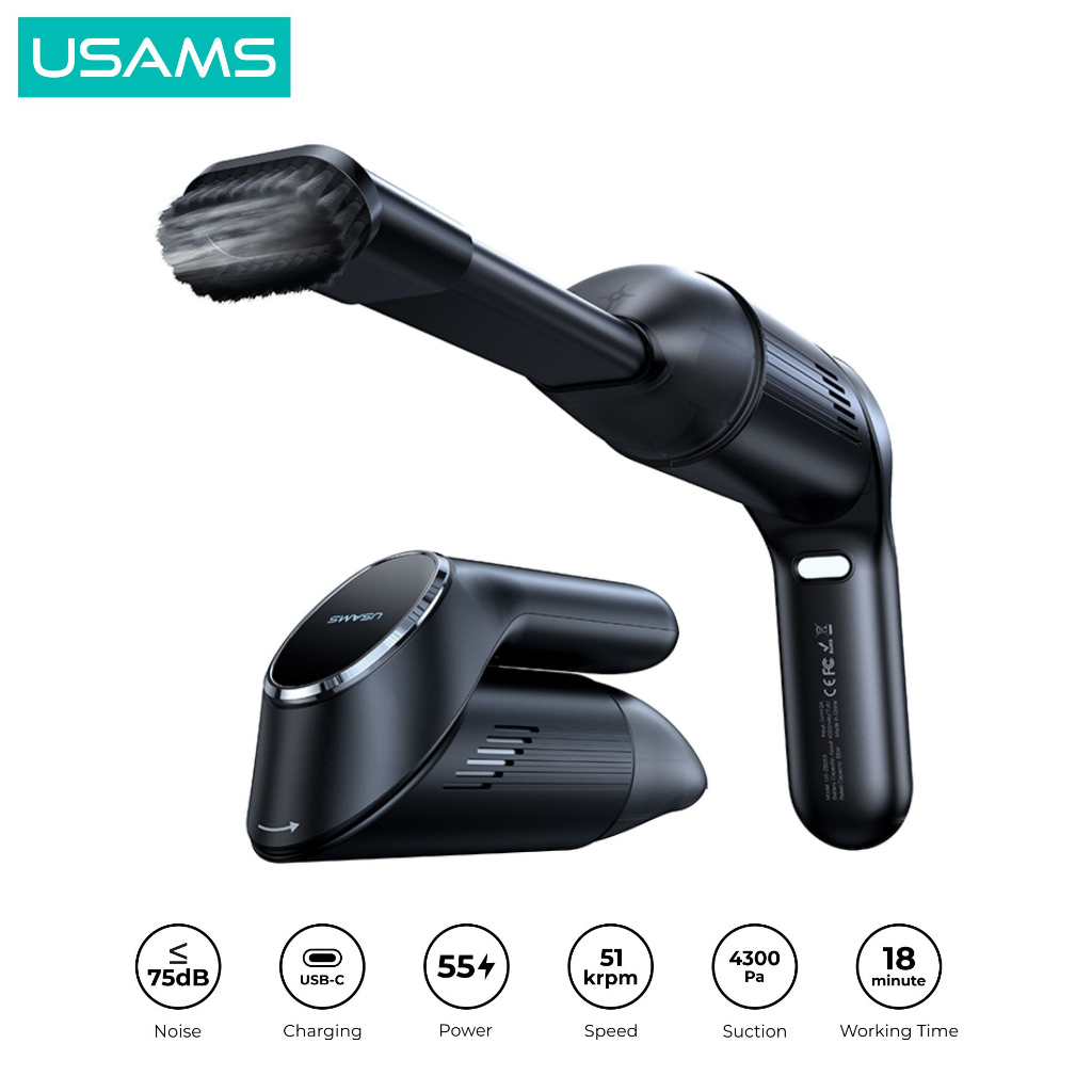 Jual USAMS ZB259 Portable Handheld Folding Vacuum Cleaner 4300Pa ...