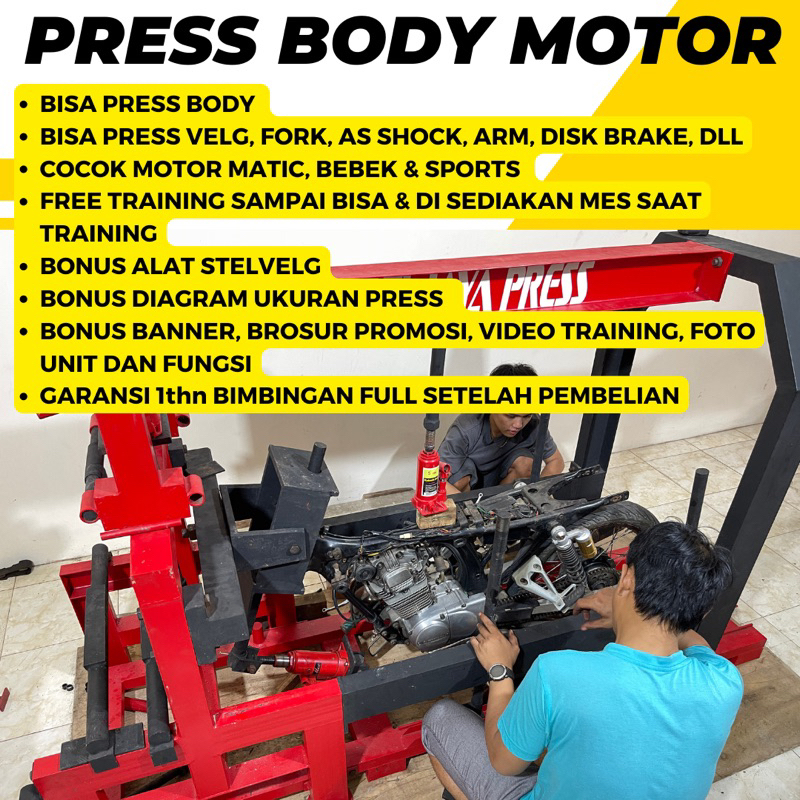 Jual Alat Press Sepeda Motor Press Body Press Chassis Velg Press Fork ...