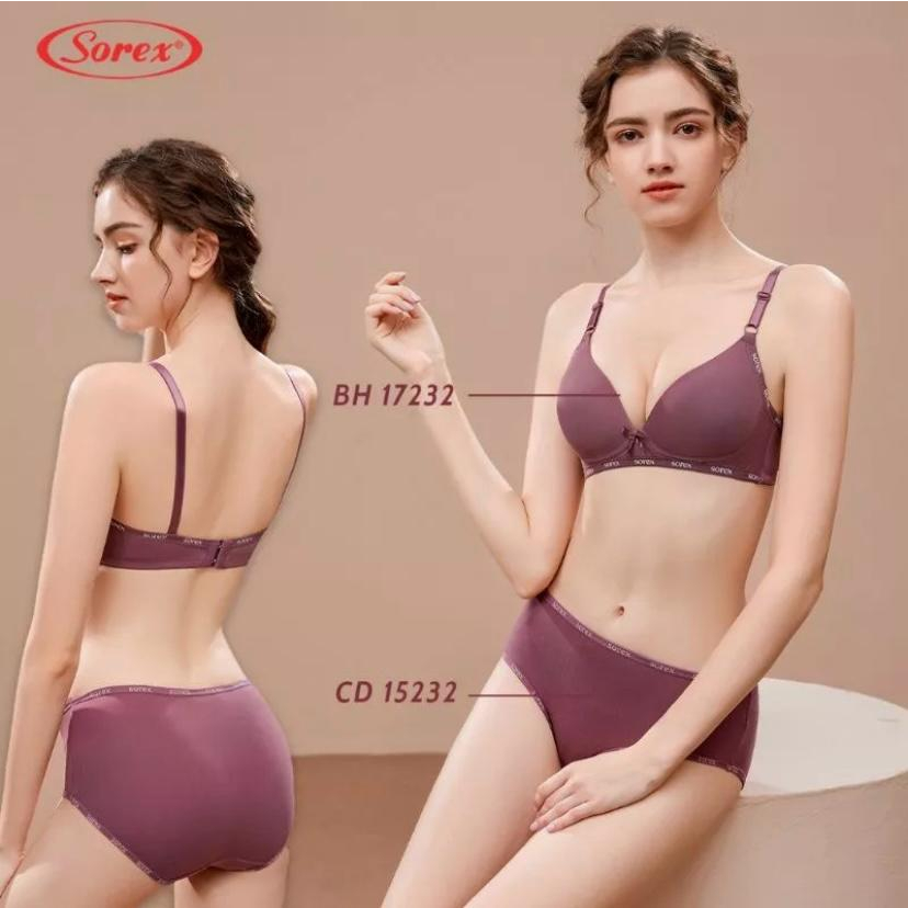 Jual SOREX Bra Set Super Soft Busa Tanpa Kawat Cup B (BH+CD) BH Set ...
