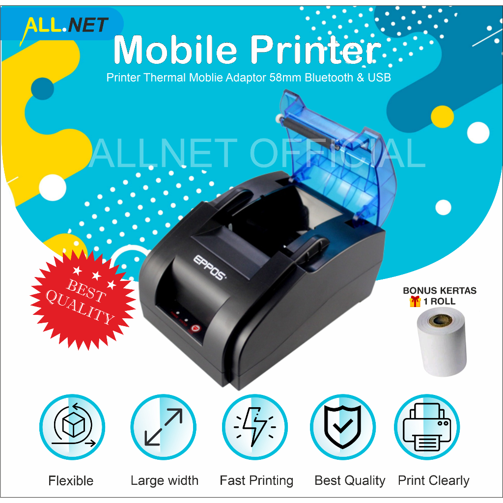 Jual Printer Thermal Adaptor Xprinter 58mm PLUS 58mm Bluetooth dan USB Cetak struk dan NOTA ...