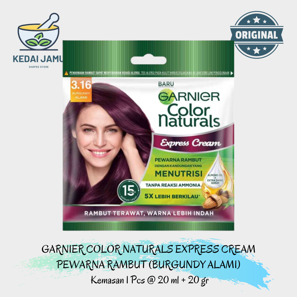 Jual GARNIER COLOR NATURALS HAIR COLOR PEWARNA RAMBUT 20ML SACHET ...