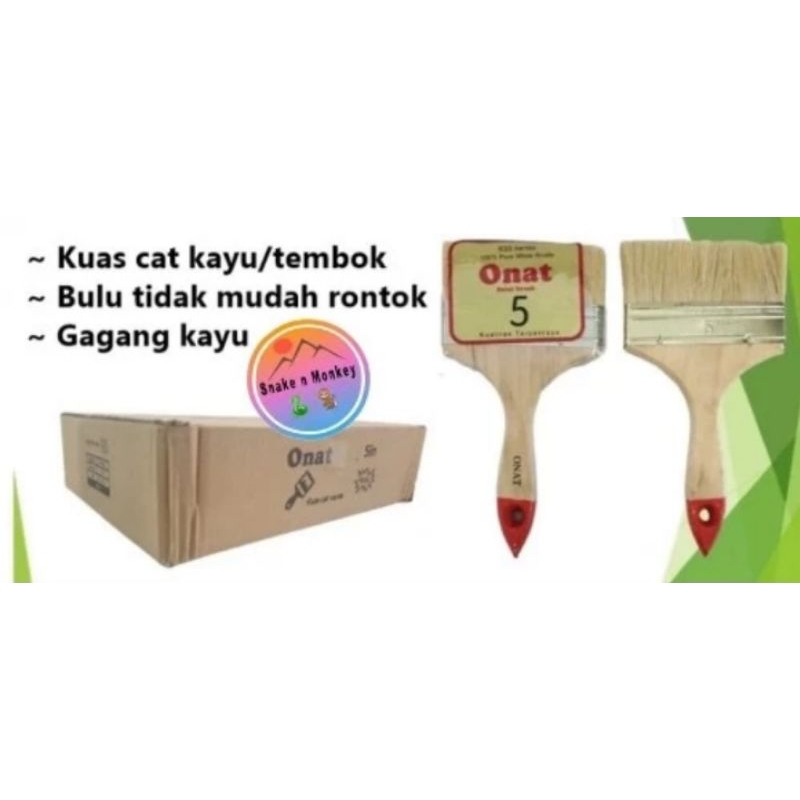 Jual Kuas Cat Tembok 633 - 5" Merk ONAT (Harga Perbiji) | Shopee Indonesia