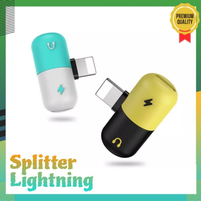 Jual SPLITTER LIGHTNING CAPSUL / ADAPTOR KAPSUL IPHONE 2 IN 1 | Shopee ...