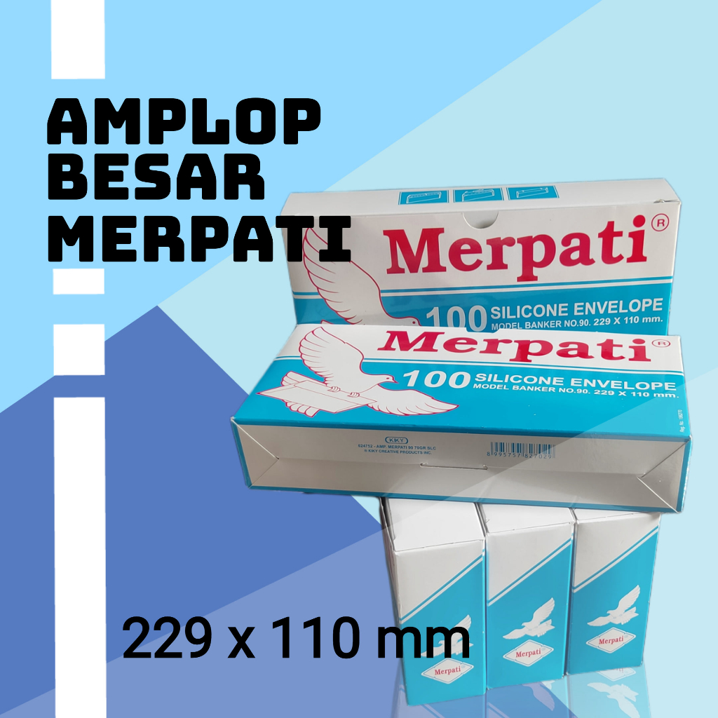Jual AMPLOP BESAR MERPATI WARNA PUTIH UKURAN 229 x 110 mm | Shopee ...