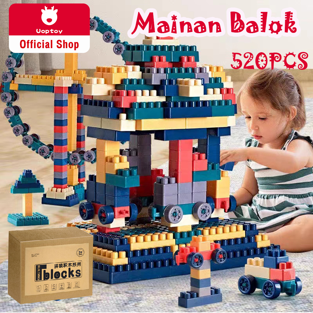 Jual Uoptoy 560PCS Mainan Balok Anak - Blok Bangunan Besar Kompatibel ...
