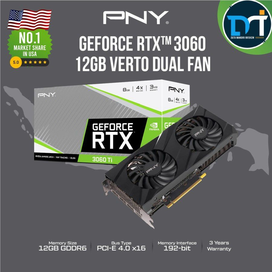 Jual PNY GeForce RTX 3060 12GB VERTO Dual Fan | Shopee Indonesia