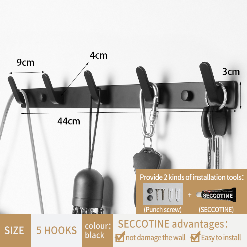 Jual Gantungan Kapstok Hook Baju Pakaian 5 Kait Stainless Towel Hanger ...