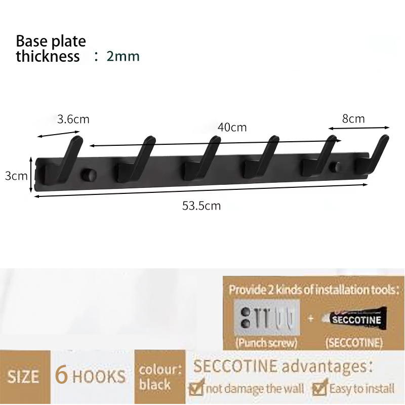 Jual Gantungan Kapstok Hook Baju Pakaian 5 Kait Stainless Towel Hanger ...