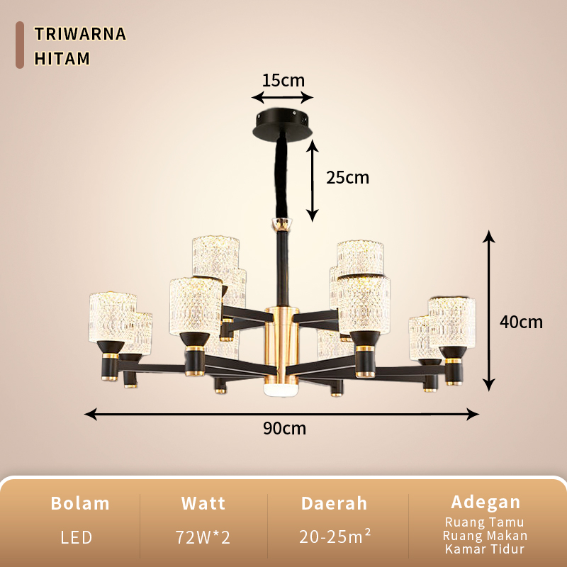 Jual Cahaya Mewah Ruang Tamu Lampu Gantung Minimalis Modern Kristal ...