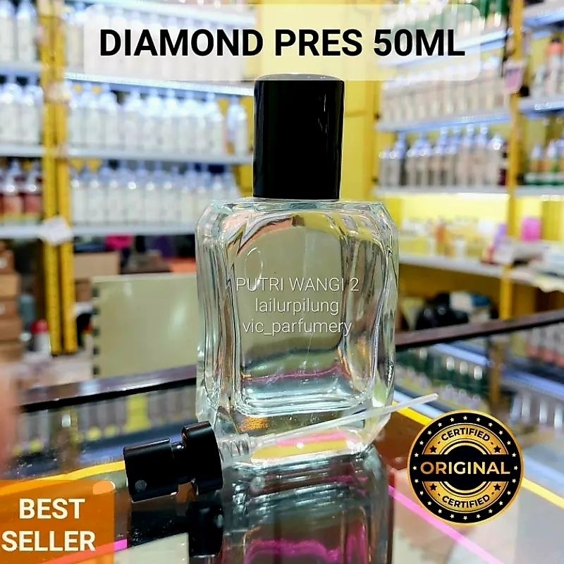 Jual BOTOL PARFUM DIAMOND PRES 50ML BOTOL KOSONG | Shopee Indonesia