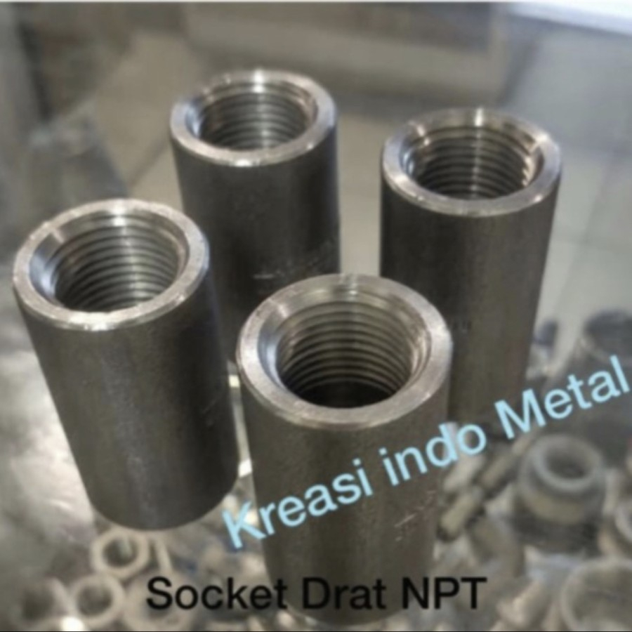 Jual 1 inch Socket Class 6000 Drat NPT Sock Coupling Besi A105 DN 25 ...