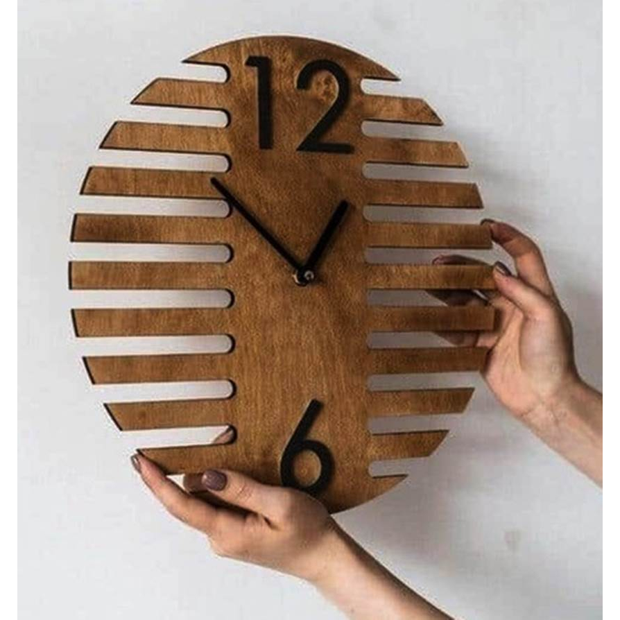 Jual Jam Dinding Kayu Kerajinan Model Minimalis Unik nan Cantik ...