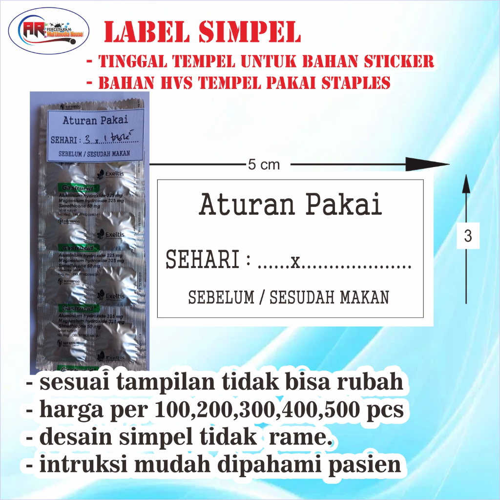 Jual Label Etiket Obat murah dan simpel | Shopee Indonesia