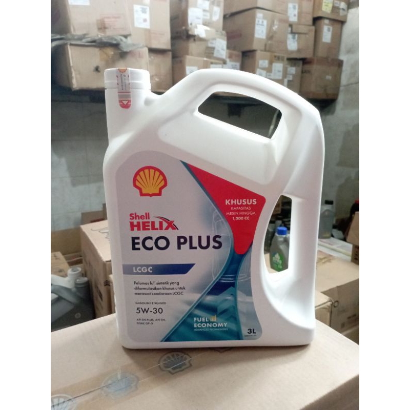 Jual Oli Shell Helix ECO 5W-30 LCGC- 3 Liter. KEMASAN GALON BARU ASLI ...