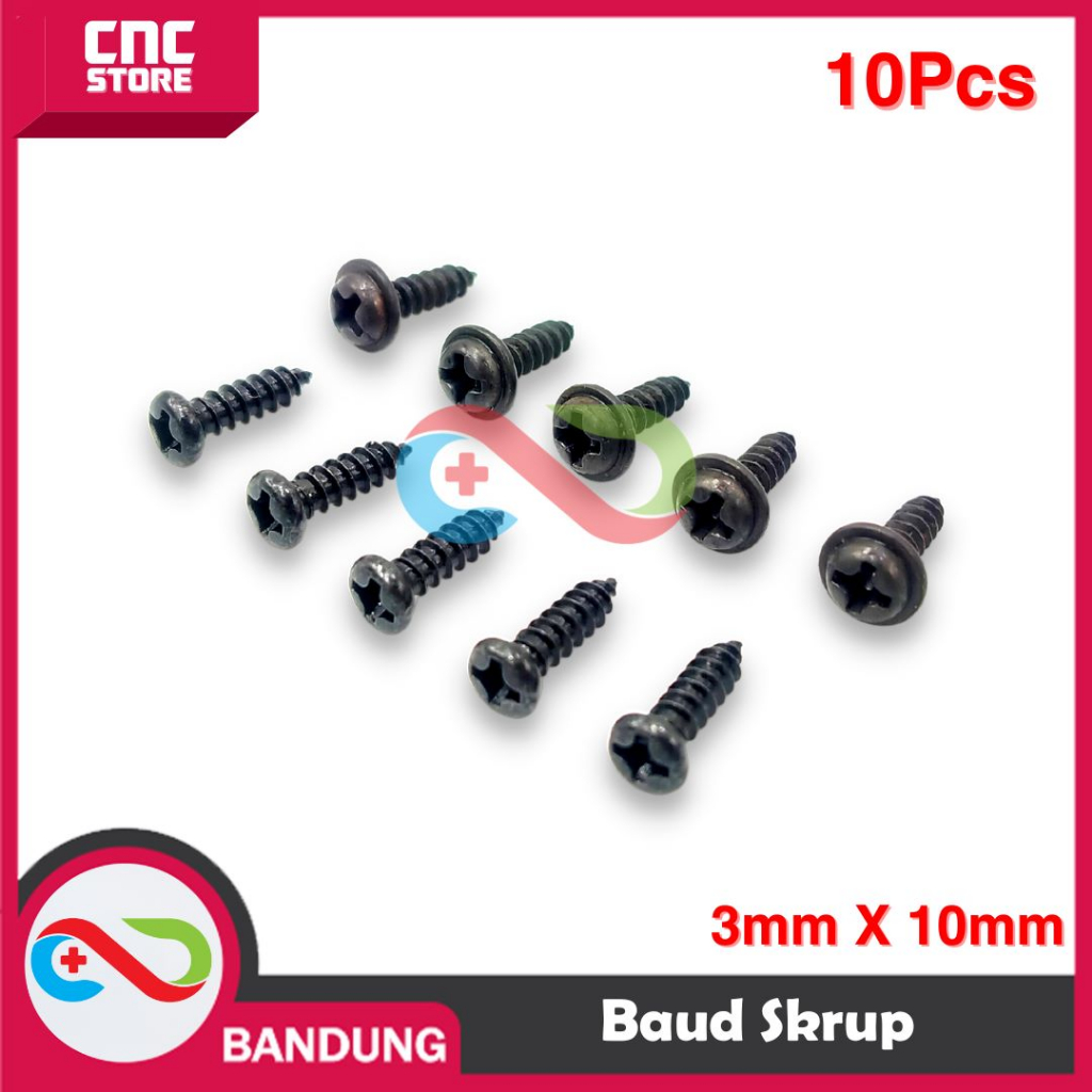Jual 10PCS BAUT BAUD SEKRUP SKRUP 3MM X 10MM 3X10 | Shopee Indonesia