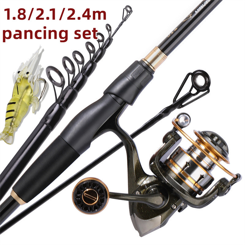 Jual Sougayilang pancing set 1.8/2.1/2.4m 7/8/9 bagian joran pancing 1000/2000/3000seri 5.2:1 GR ...