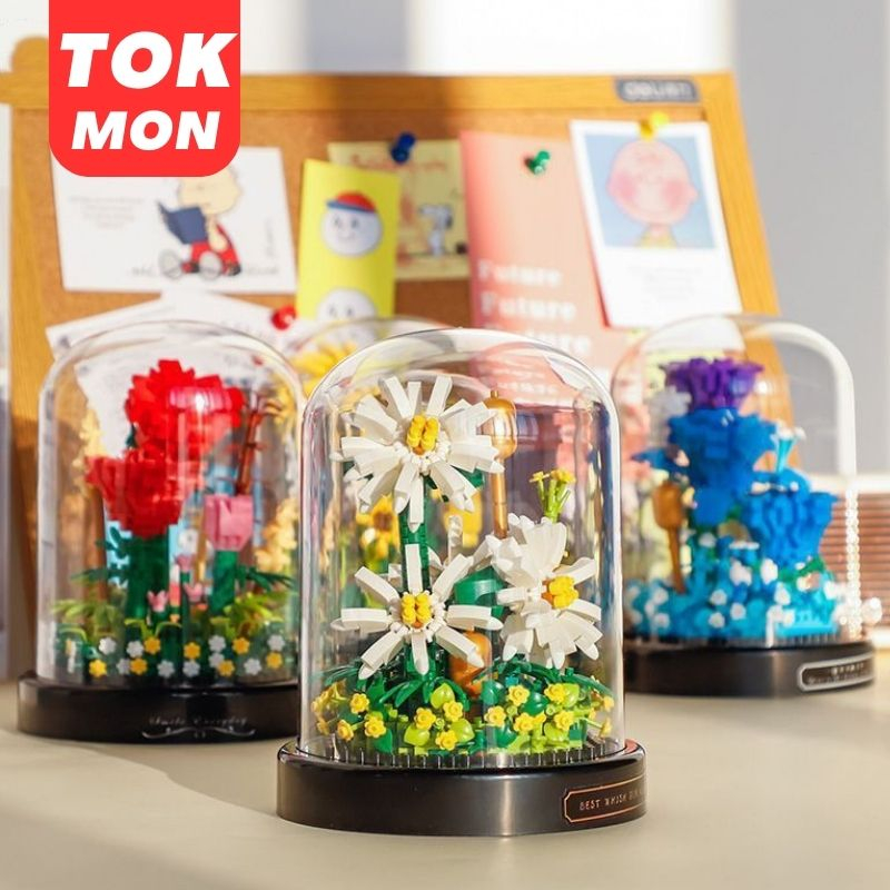 Jual Mainan Block Flower Bunga Block Kotak Mawar 3D Puzzle Blok Bunga ...