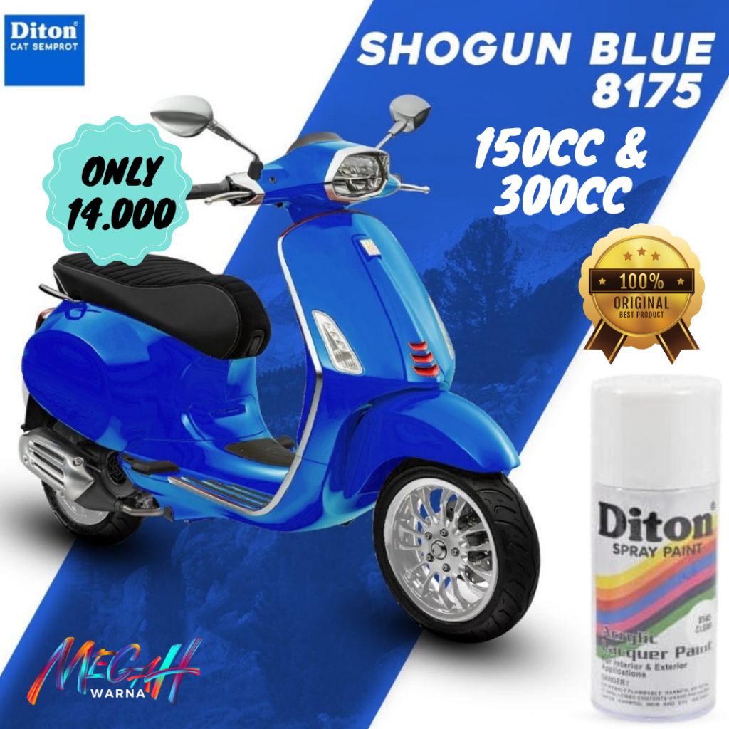 Jual Cat Pylox Pilox Diton 300cc Pilok Standard Semprot Motor Biru 8175 ...